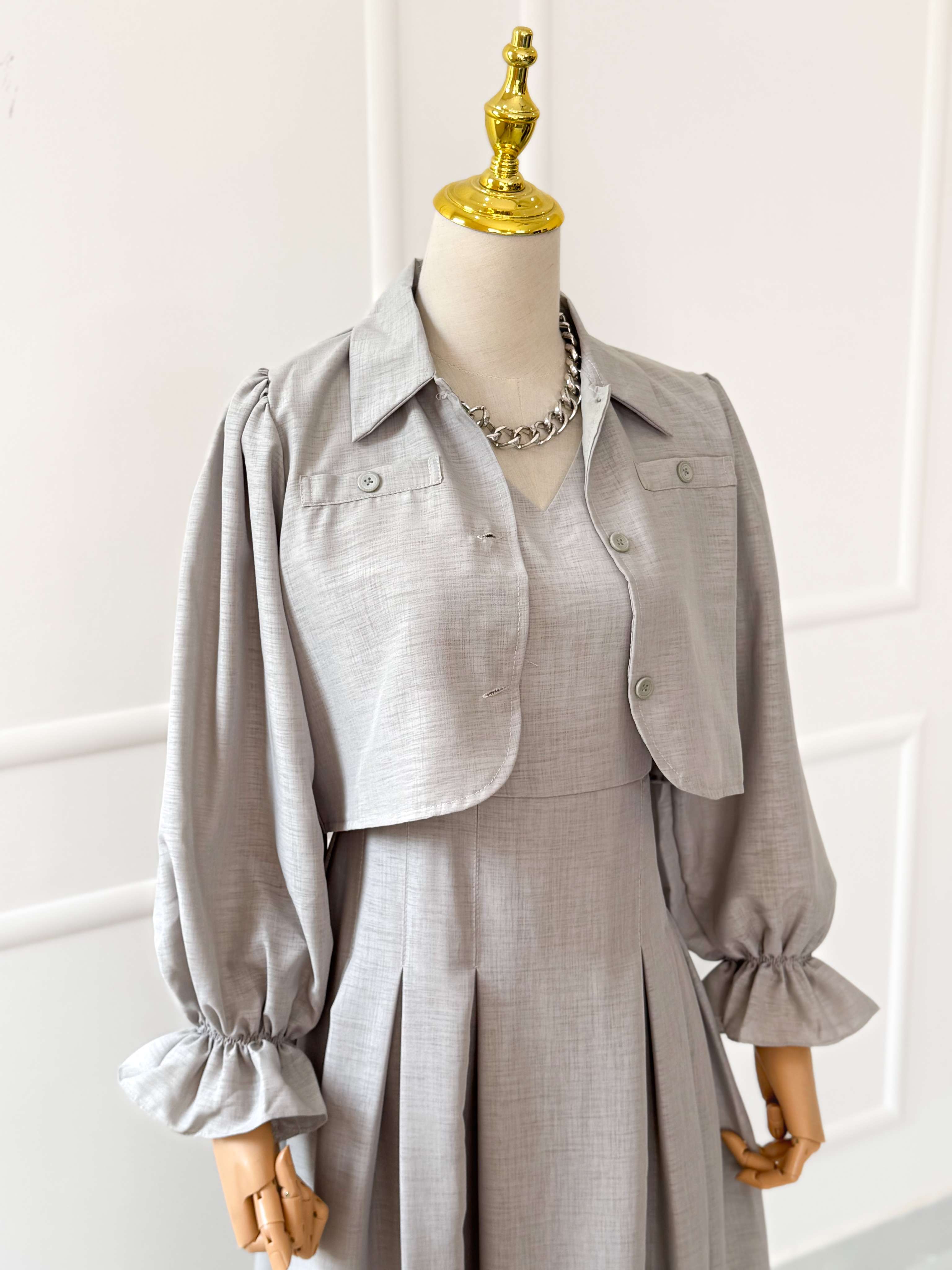 Dusk Two Piece Jacket & Dress Set – Taara